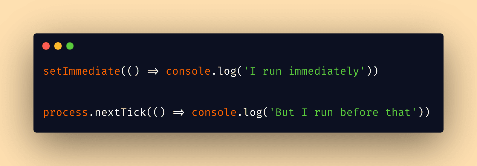 Setimmediate Vs Processnexttick In Nodejs 4614